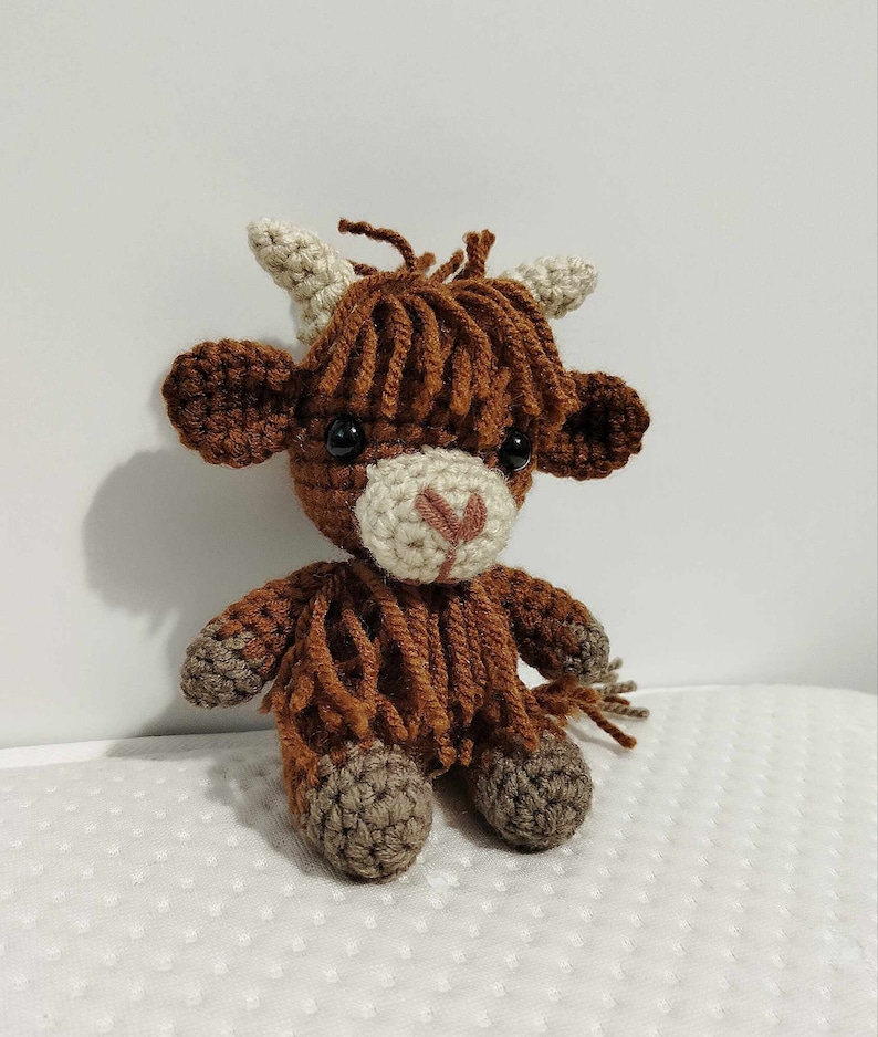 Highland Cow Crochet Pattern Amigurumi Highland Cow DIY Crochet Farm ...