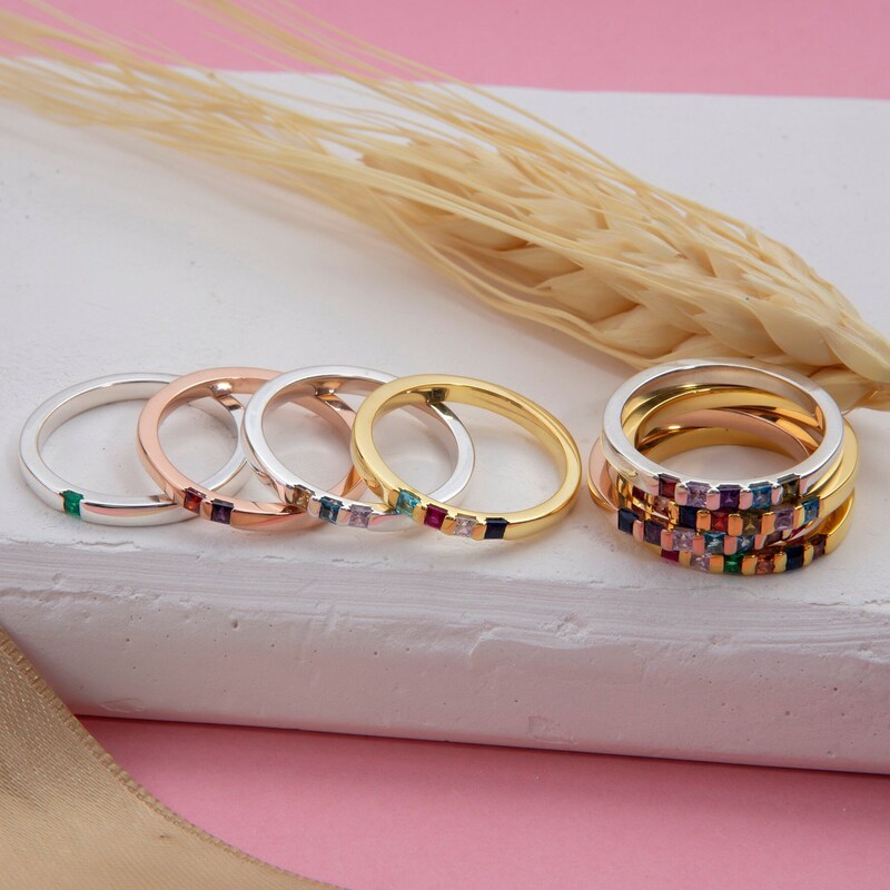 Stackable Mothers Rings - Etsy