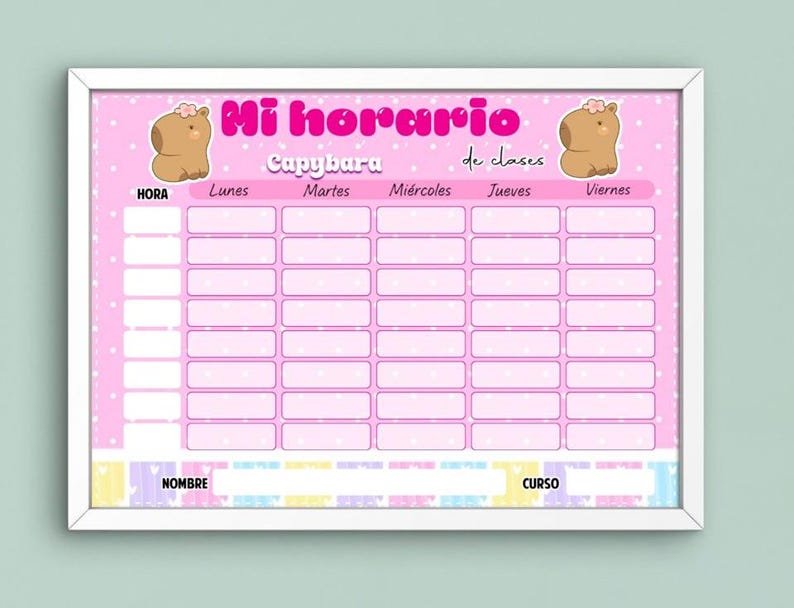 Capybara Schedule - Etsy
