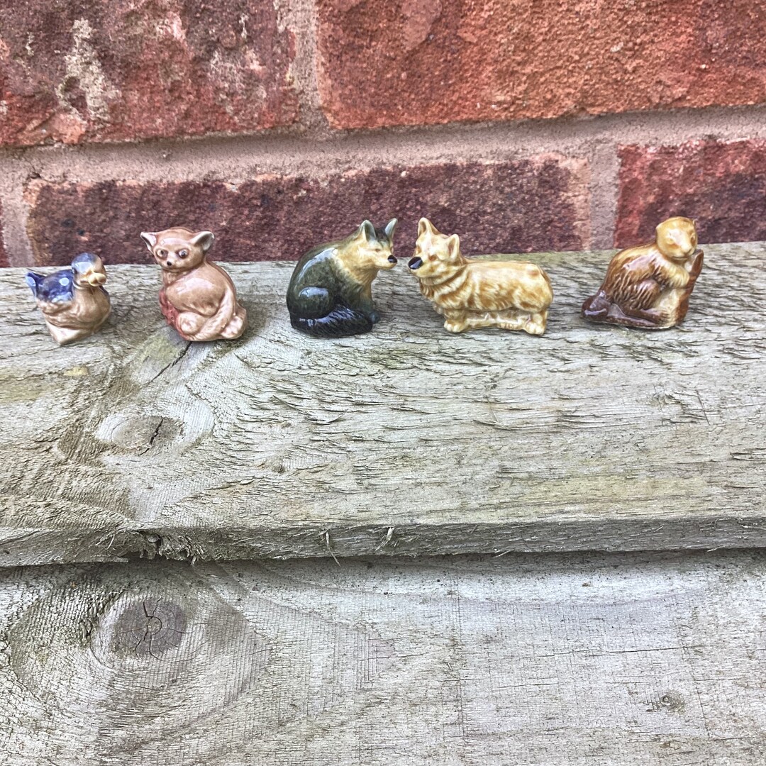 Set of 5 Wade Whimsies Duck, Corgi, Beaver, Bush Baby and Fox - Etsy