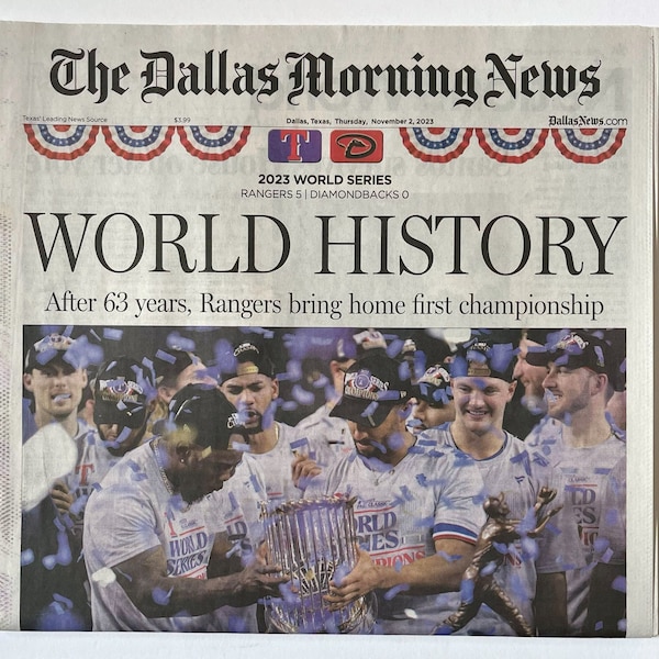 Texas Rangers World Series Memorabilia - Etsy