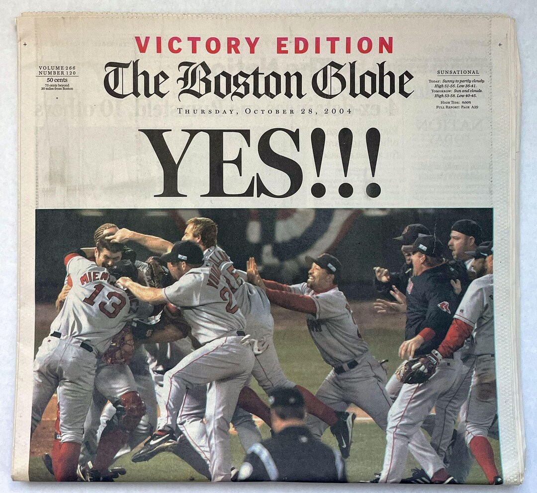 Boston Red Sox - 2004 World Series Champions - the Boston Globe - "yes ...