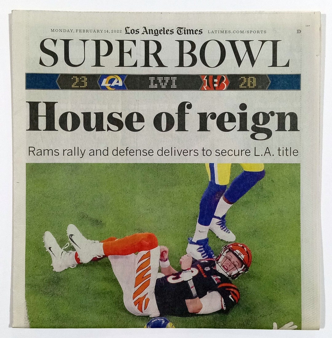 Los Angeles Rams - 2022 NFL Super Bowl Title - the Los Angeles Times ...