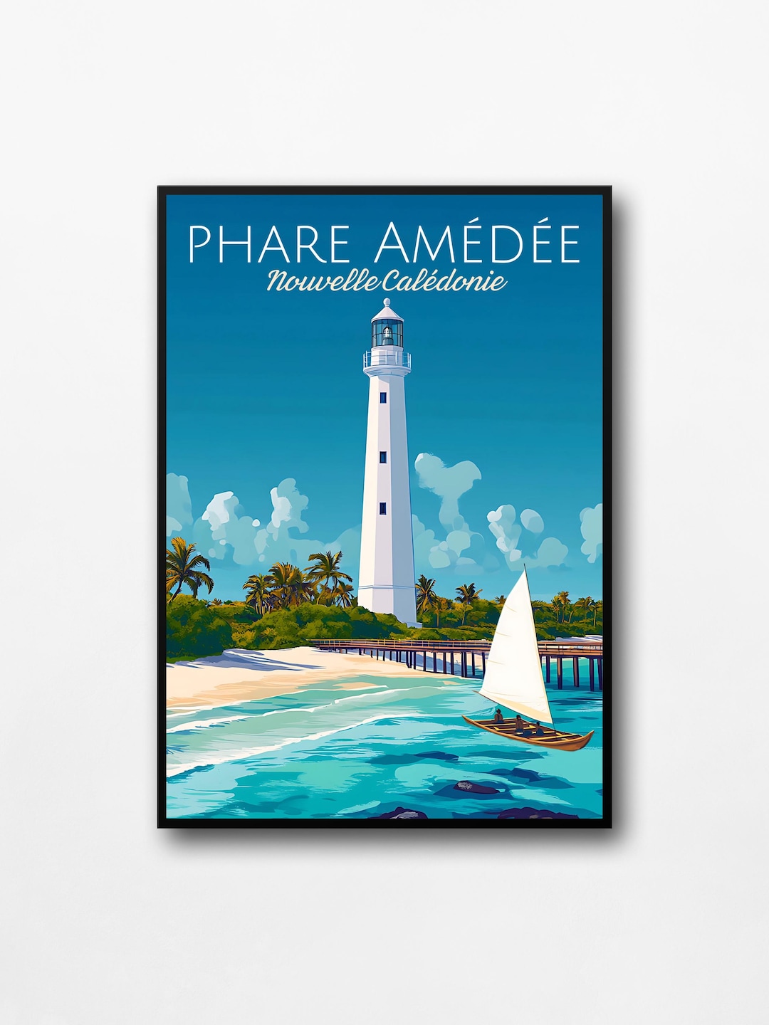 Poster the Amédée Lighthouse New Caledonia - Etsy