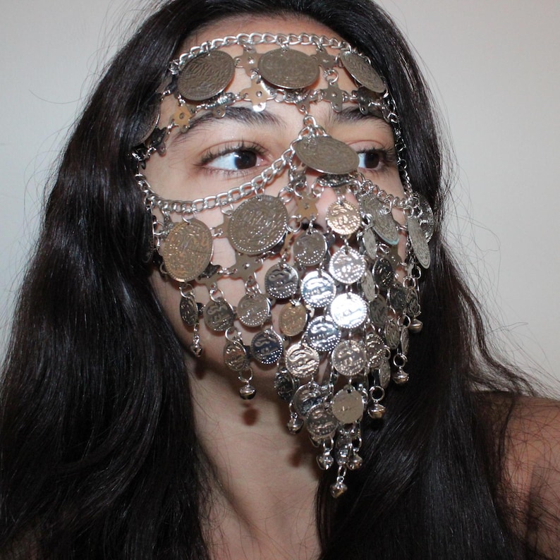 Burqa Lira Coin Arabic Niqab Saudi Emirati Kuwaiti Omani Face Veil ...