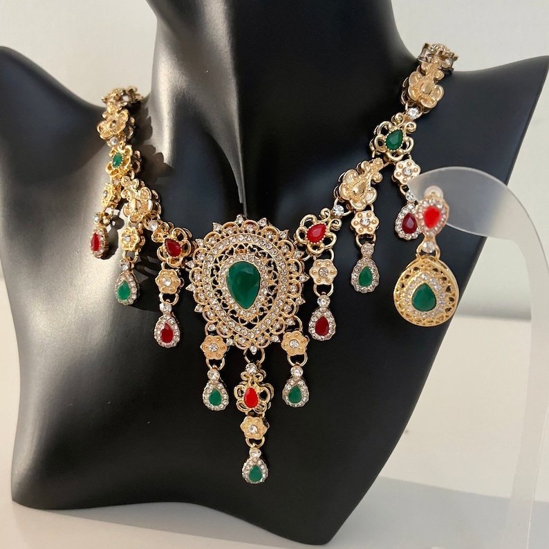 Moroccan Wedding Arabic Jewelry Set Iraqi Dubai Gold Ottoman Turkish ...