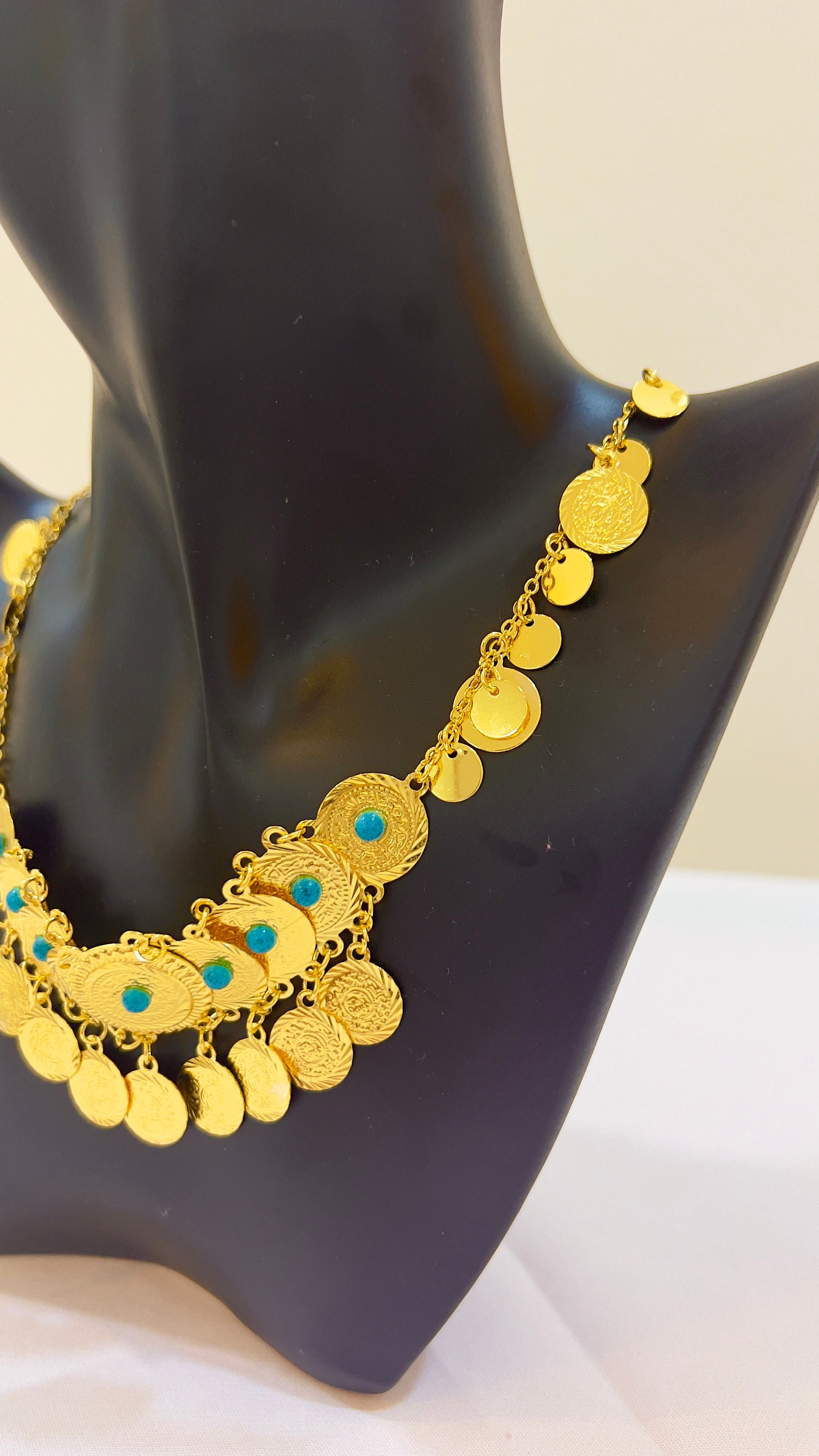 Fayrouz 24K Gold Plated Arabic Set Earrings Necklace Iraqi Dubai Gold ...