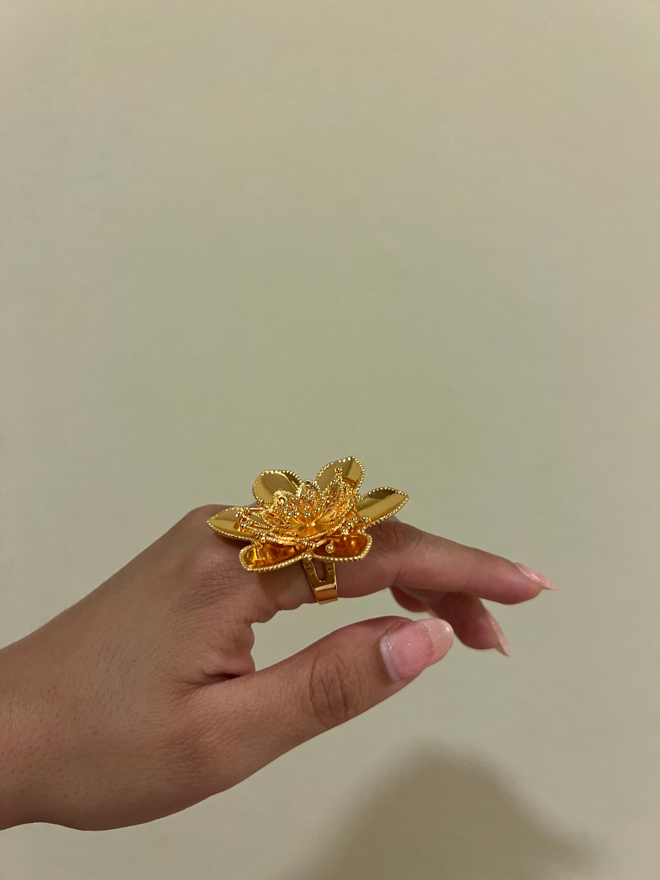 Sudanese 24K Gold Plated Arabic Ring Iraqi Lira Dubai Gold Ottoman ...