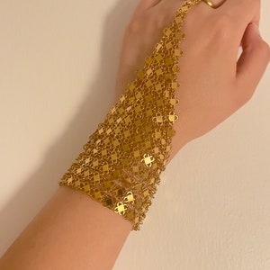 24K Gold Plated Stainless Steel Kaff Iraqi Bracelet With Ring Dubai ...