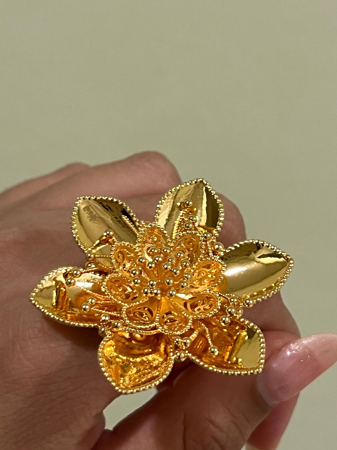Sudanese 24K Gold Plated Arabic Ring Iraqi Lira Dubai Gold Ottoman ...