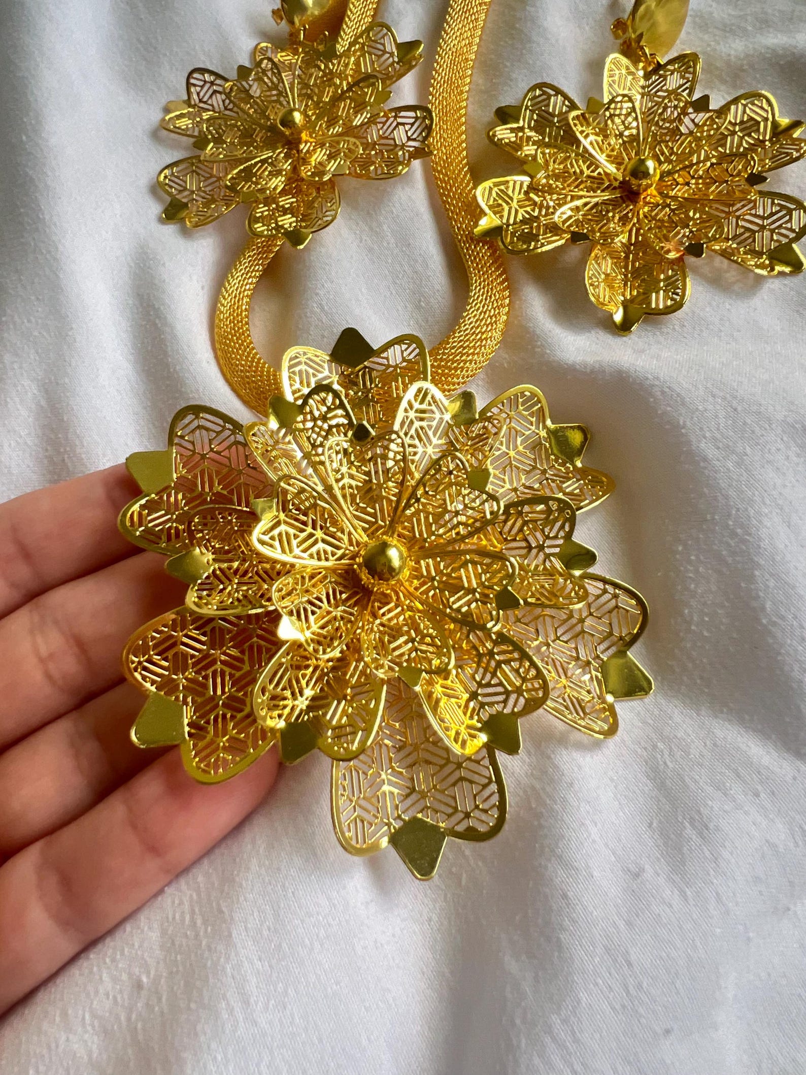 24K Gold Plated Sudanese Lira Coin Arabic Set Earrings Necklace Iraqi ...