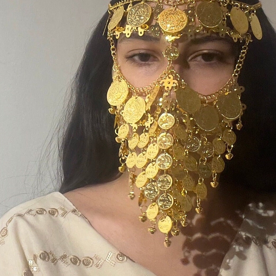 Burqa Lira Coin Arabic Niqab Saudi Emirati Kuwaiti Omani Face Veil ...