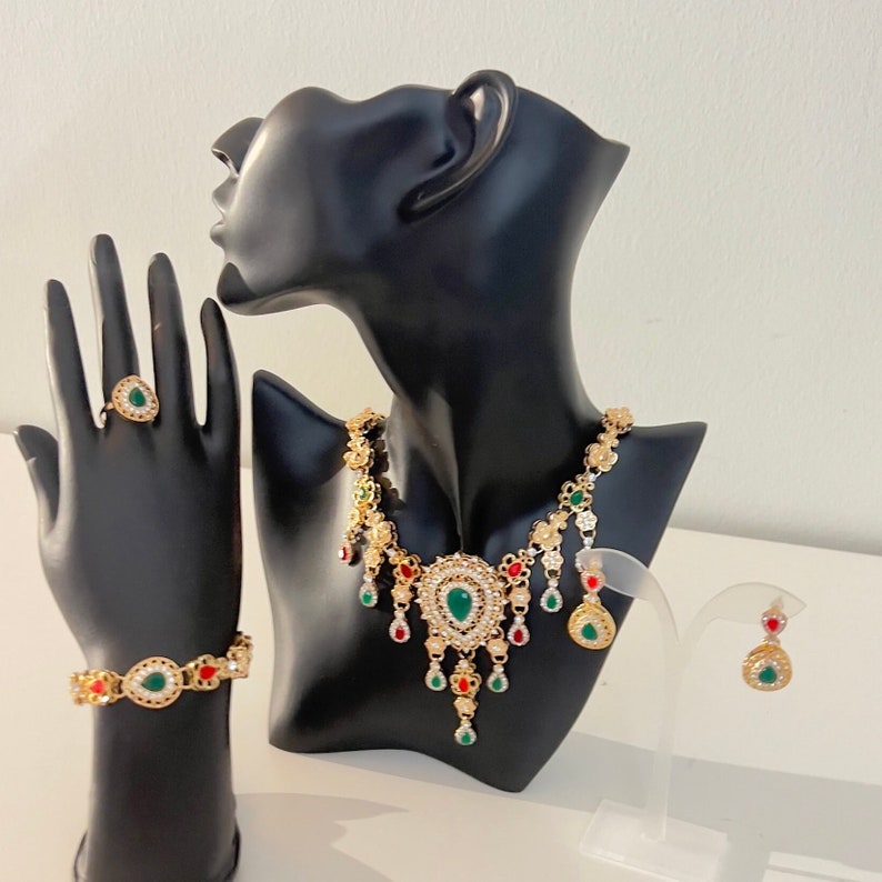 Moroccan Wedding Arabic Jewelry Set Iraqi Dubai Gold Ottoman Turkish ...