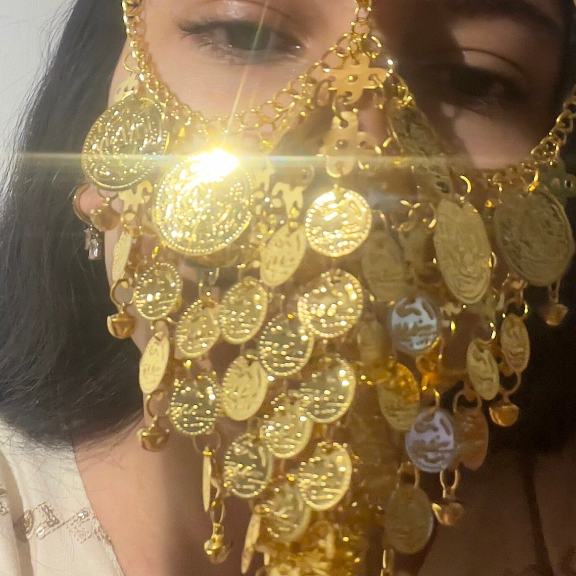 Burqa Lira Coin Arabic Niqab Saudi Emirati Kuwaiti Omani Face Veil ...