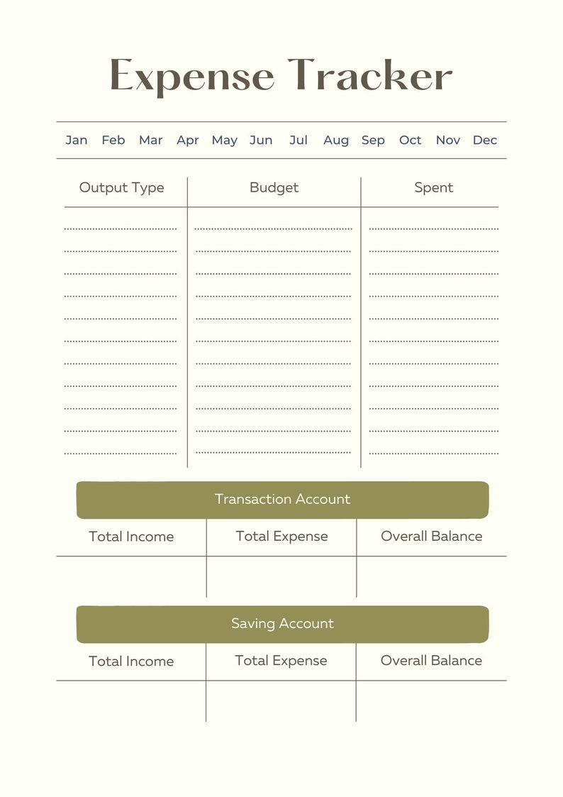 Budget Planner Printable Expenses Tracker Monthly Bills - Etsy