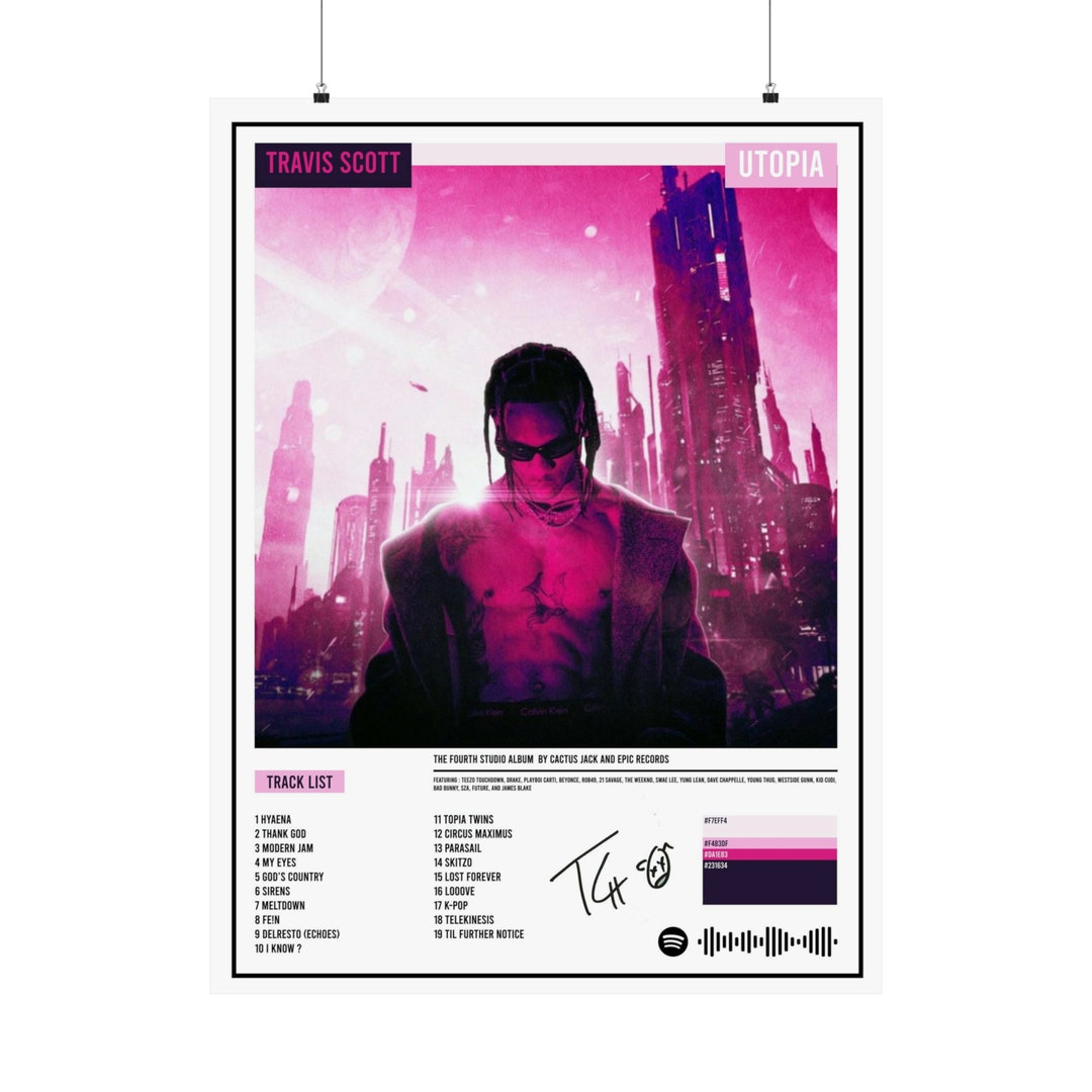 Travis Scott utopia Tribute Poster Premium Matte Vertical Print - Etsy