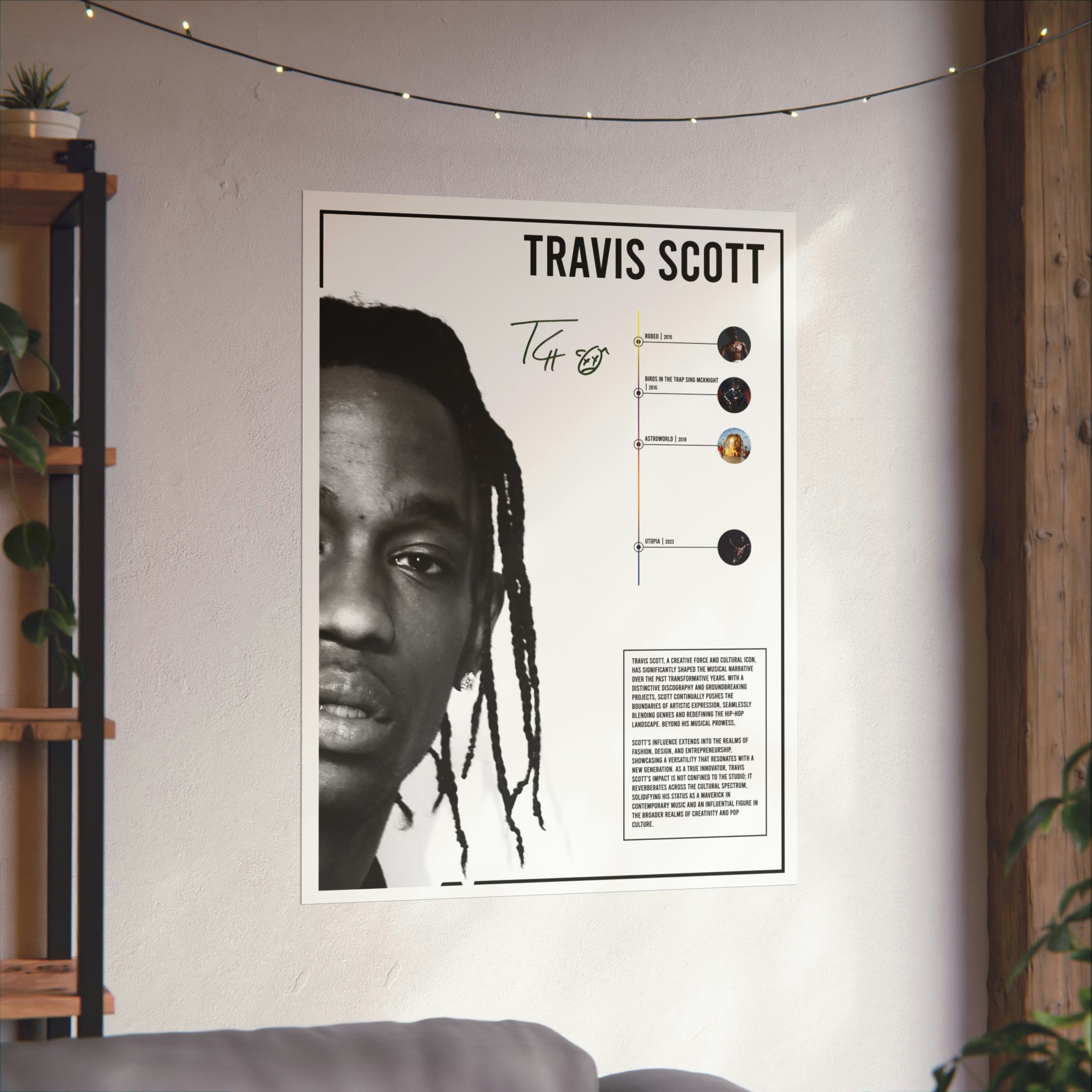 Travis Scott's, Wall Art, Room Decoration, Hip Hop, Rap, Music Poster ...