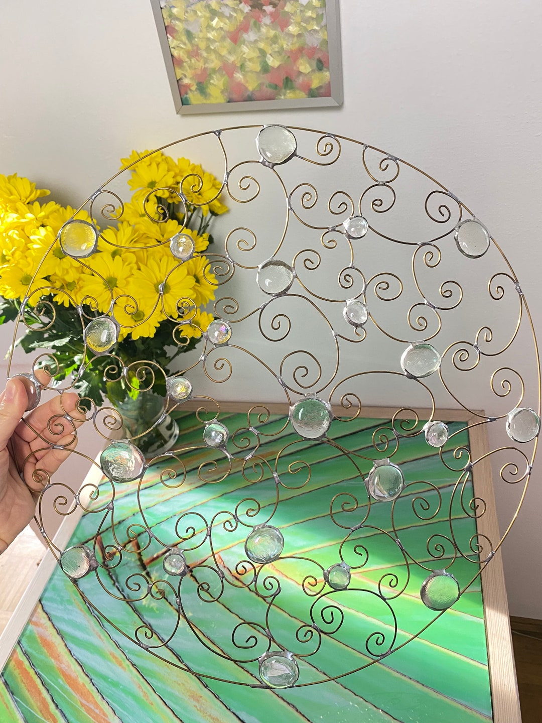 Mandala, Stained Glass, Sacred Geometry, Glass Painting, Wall Hanging ...