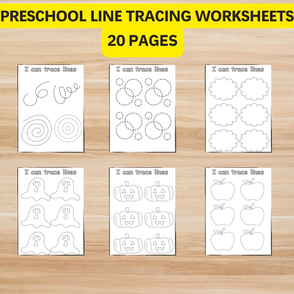 Preschool Line Tracing Worksheets, Lines Trace Pages Printable ...