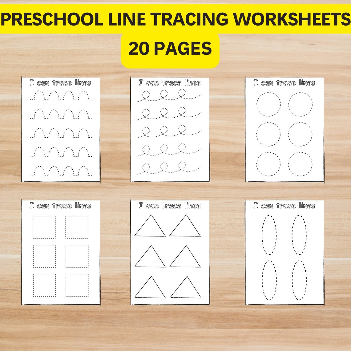 Preschool Line Tracing Worksheets, Lines Trace Pages Printable ...