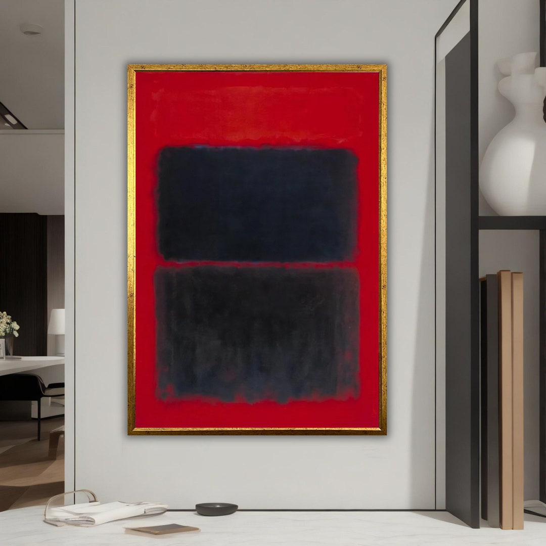 Mark Rothko Black Red Canvas Print, Sophisticated Room Decor, Stylish ...