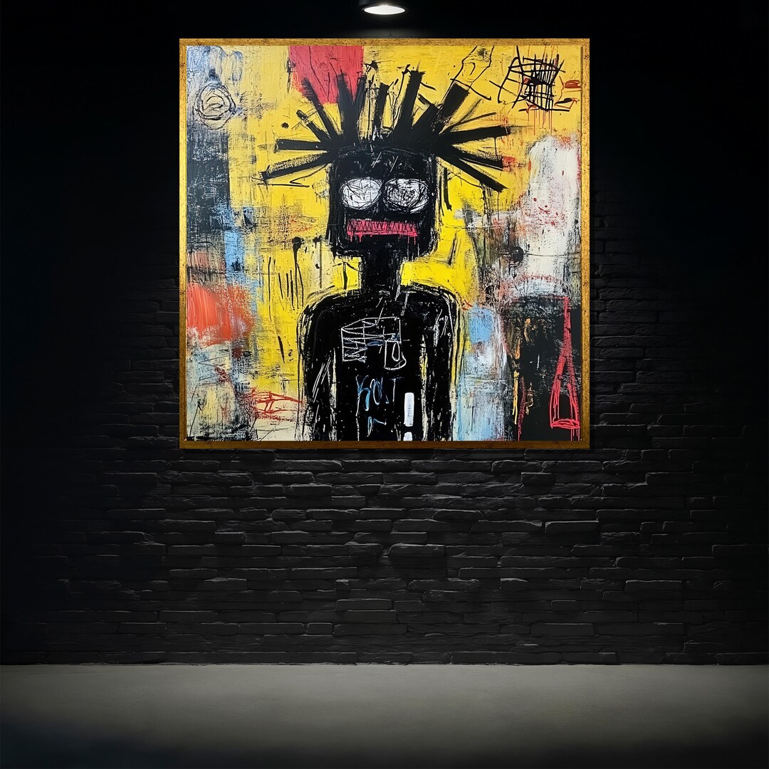 Jean Michel Basquiat Canvas Painting, Basquiat Graffiti Art Print ...