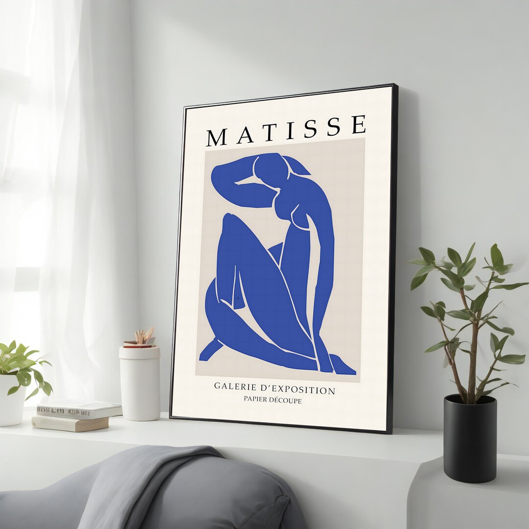 Henri Matisse Nu Blue Canvas Print, Female Artwork, Modern Room Decor ...