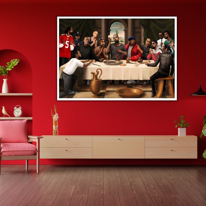 Last Supper Best Rappers Canvas Wall Art, Hip-hop Poster, Legend Print ...