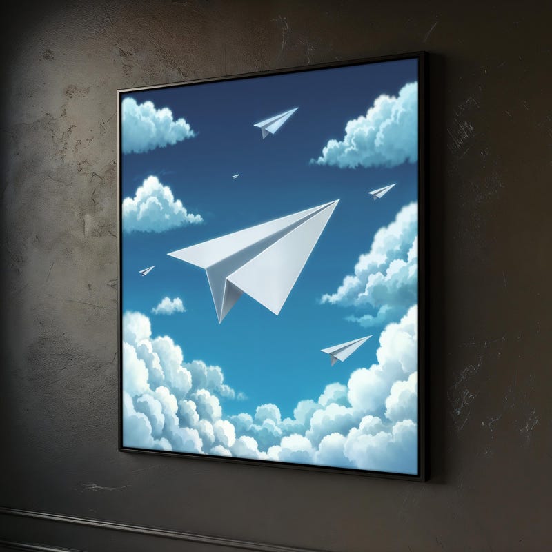 Paper Airplane Art - Etsy