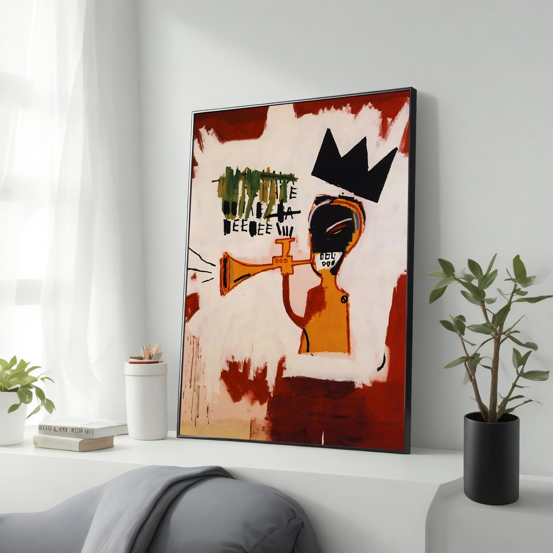 Jean Michel Basquiat Painting Canvas Print Poster, Street Art ...