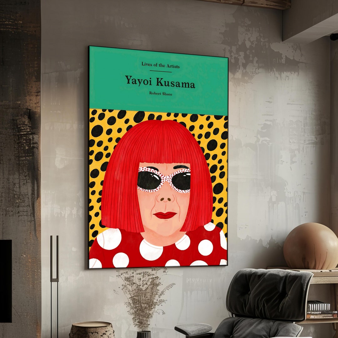 Yayoi Kusama Pop Art Canvas Print, Colorful Modern Art, Yayoi Kusama ...