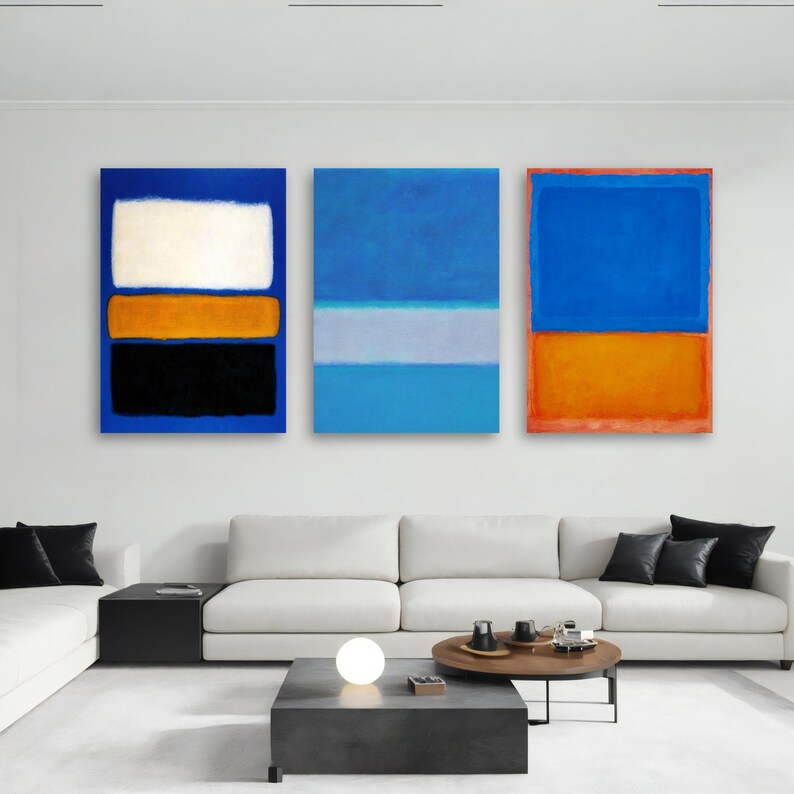 Mark Rothko Set of 3 Canvas / Poster Reproductions, Abstract Wall Art ...