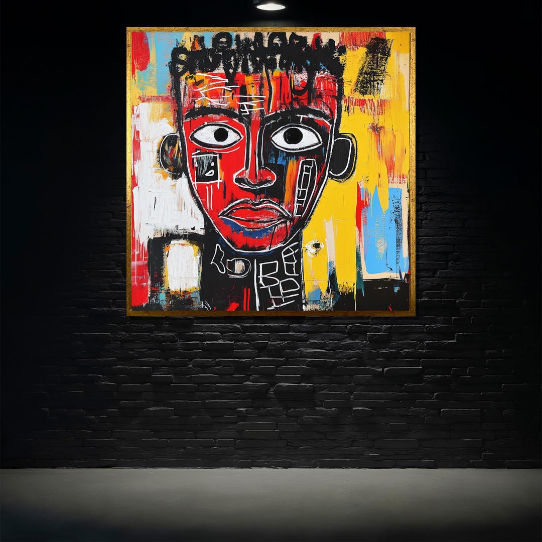 Jean Michel Basquiat Canvas Painting, Basquiat Graffiti Art Print ...