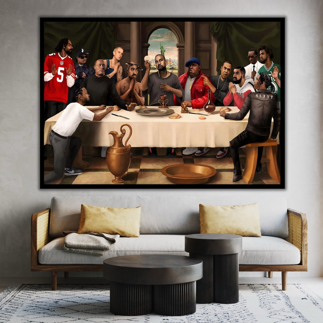 Last Supper Best Rappers Canvas Wall Art, Hip-hop Poster, Legend Print ...