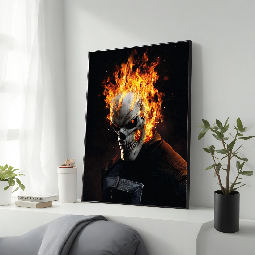 Ghost Rider Canvas Print, Nicolas Cage Movie Artwork, Ghost Rider ...