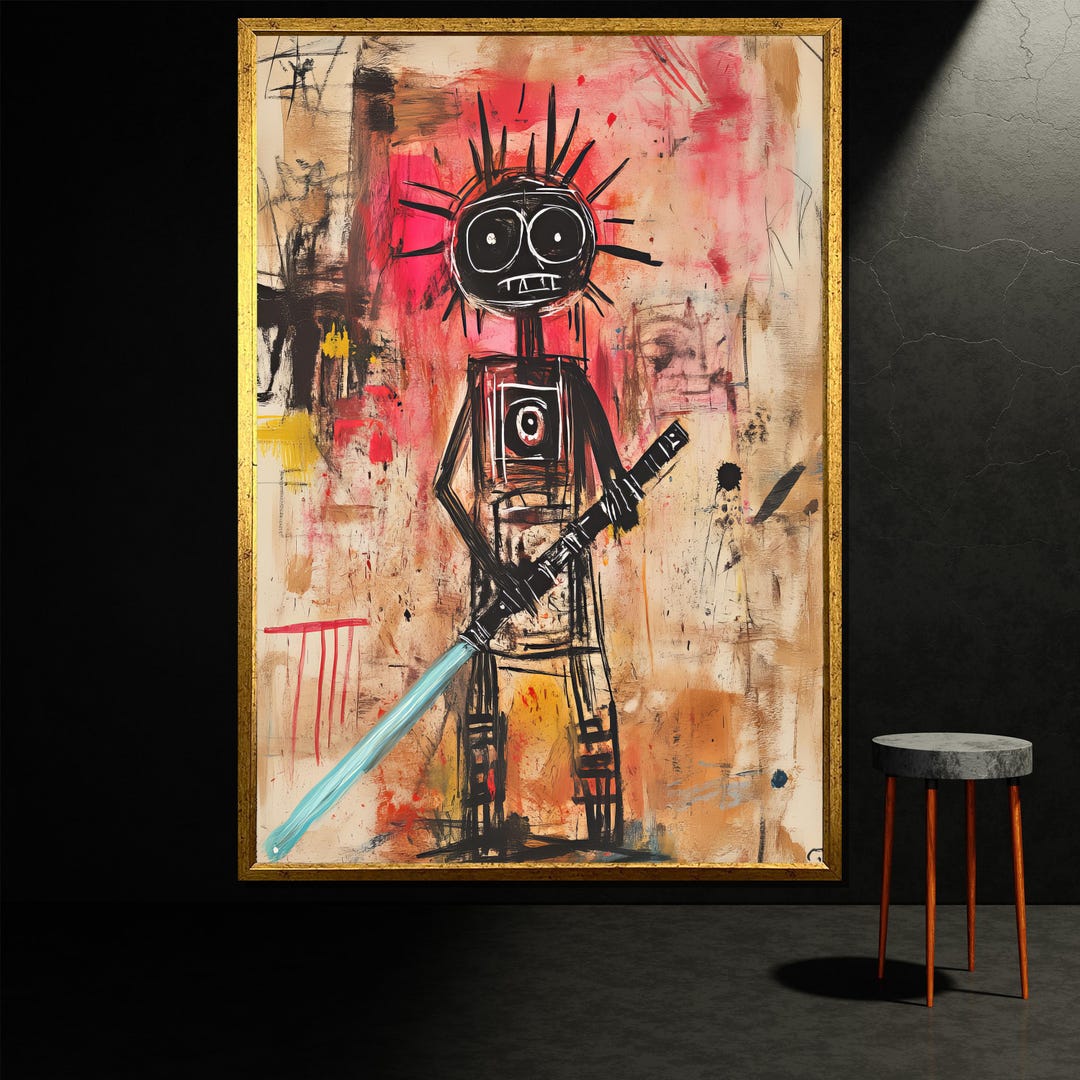 Jean Basquiat Canvas Painting Graffiti Abstract Art, Modern Street Art ...