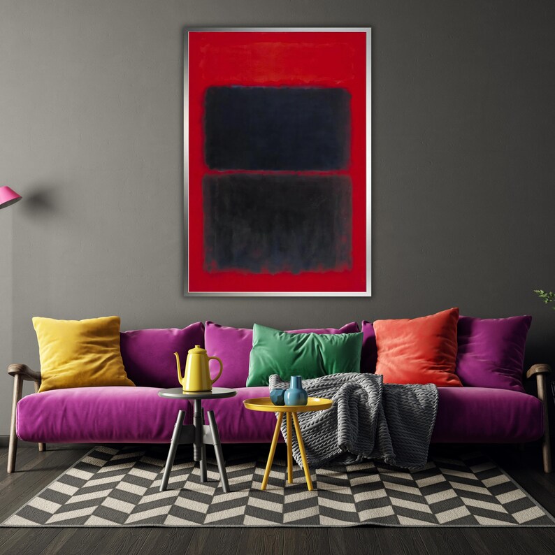 Mark Rothko Black Red Canvas Print, Sophisticated Room Decor, Stylish ...