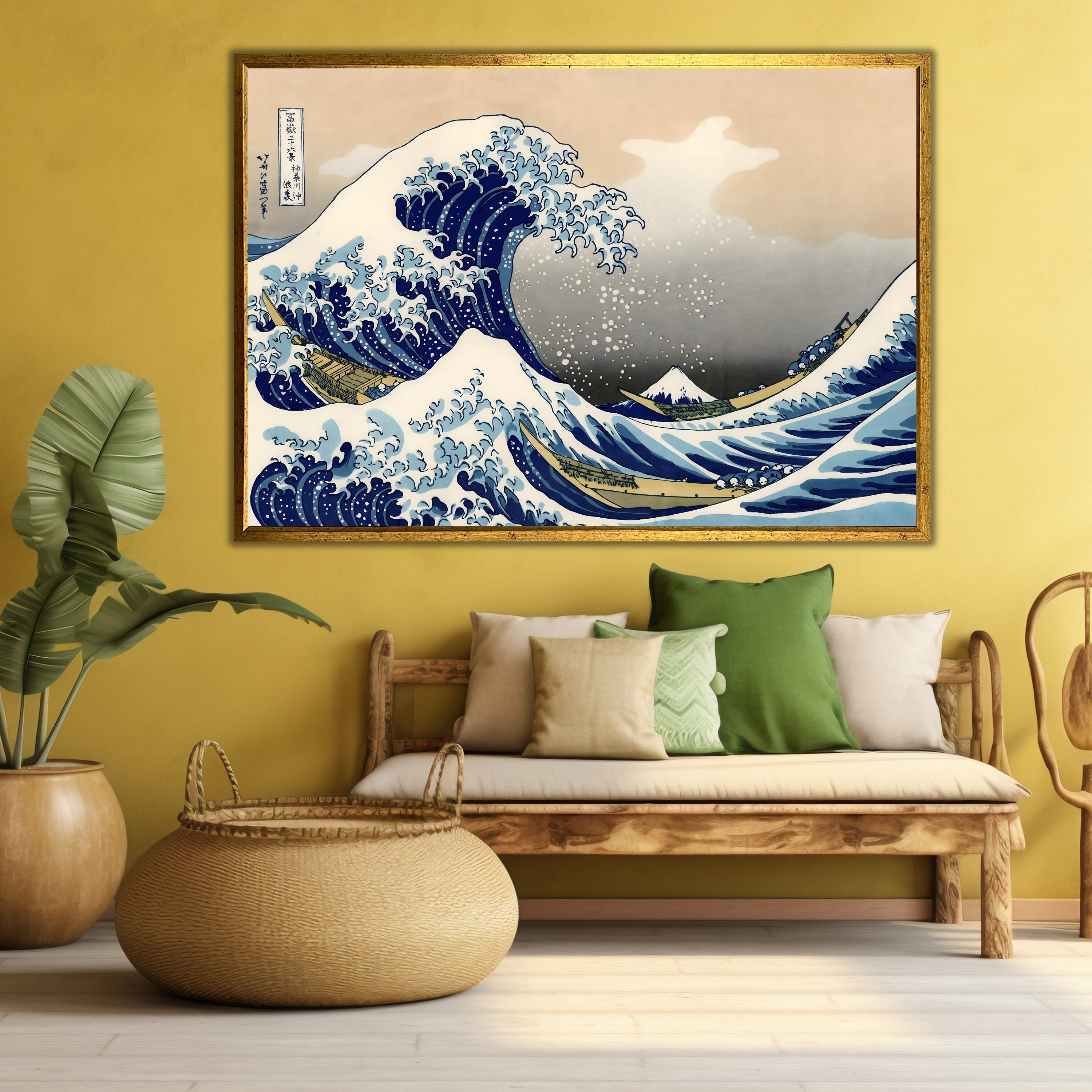 The Great Wave off Kanagawa Hokusai Canvas Print, Ukiyoe Japanese Art ...