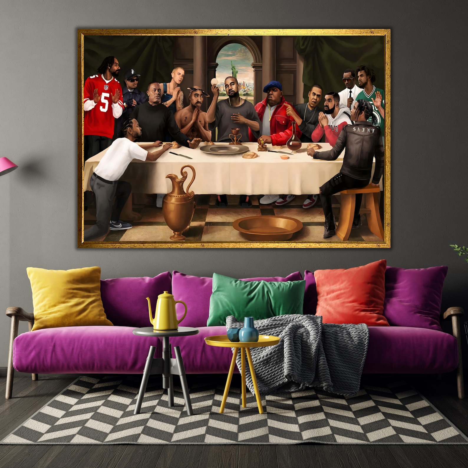 Last Supper Best Rappers Canvas Wall Art, Hip-hop Poster, Legend Print ...