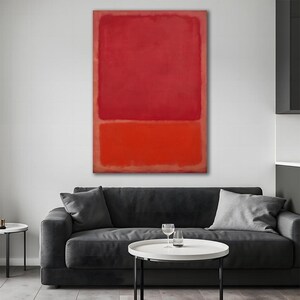 Red Mark Rothko Art Print, Minimalist Abstract Wall Decor, Contemporary ...