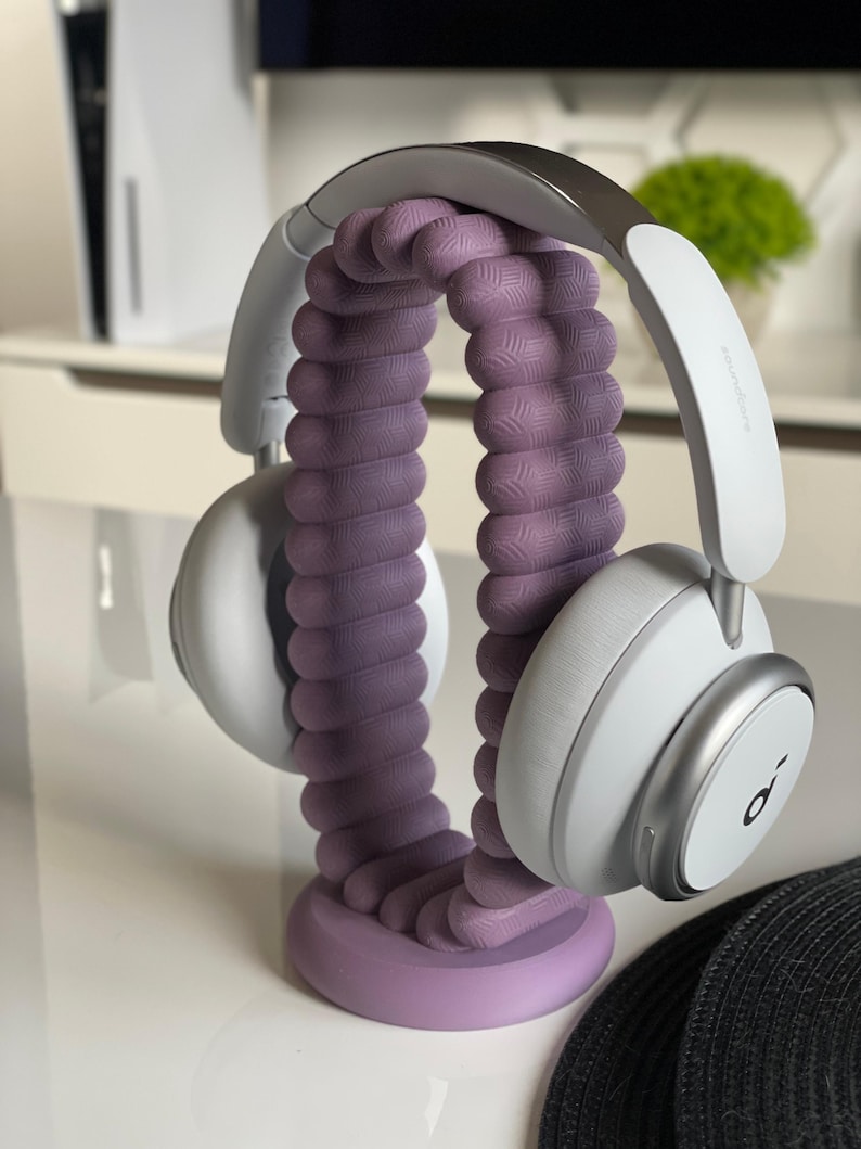 3D Printed Headset Holder Stand, Desk Decor, Gaming Headphone Organizer ...