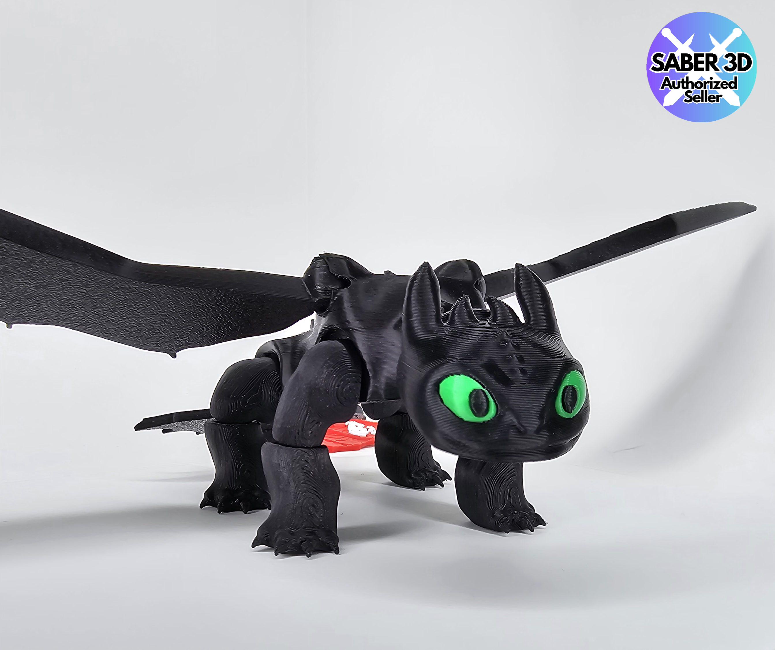 Buy HTTYD 3D Printed Articulated Toothless Online in India - Etsy
