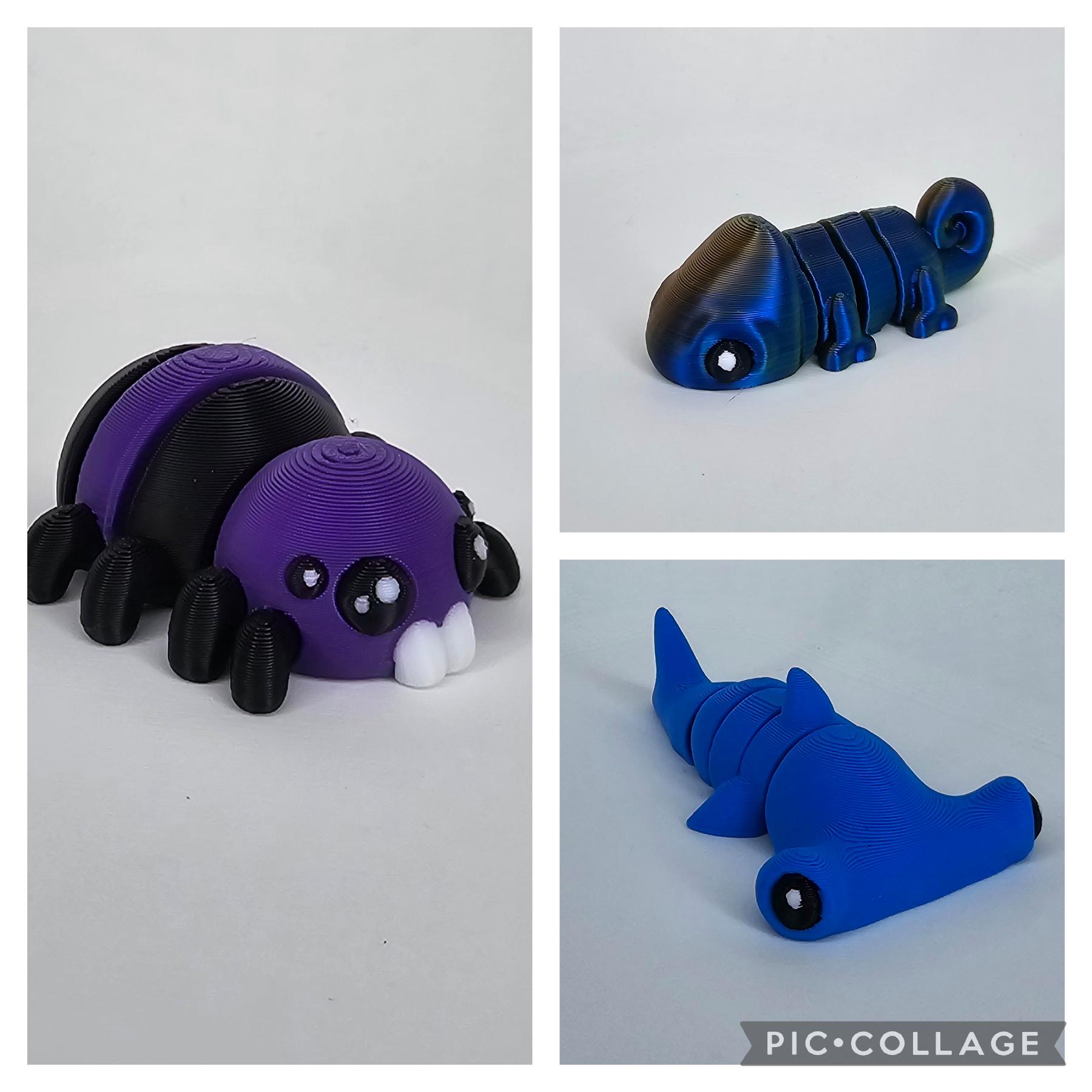 3D Printed Articulated Magnet Creatures - Etsy
