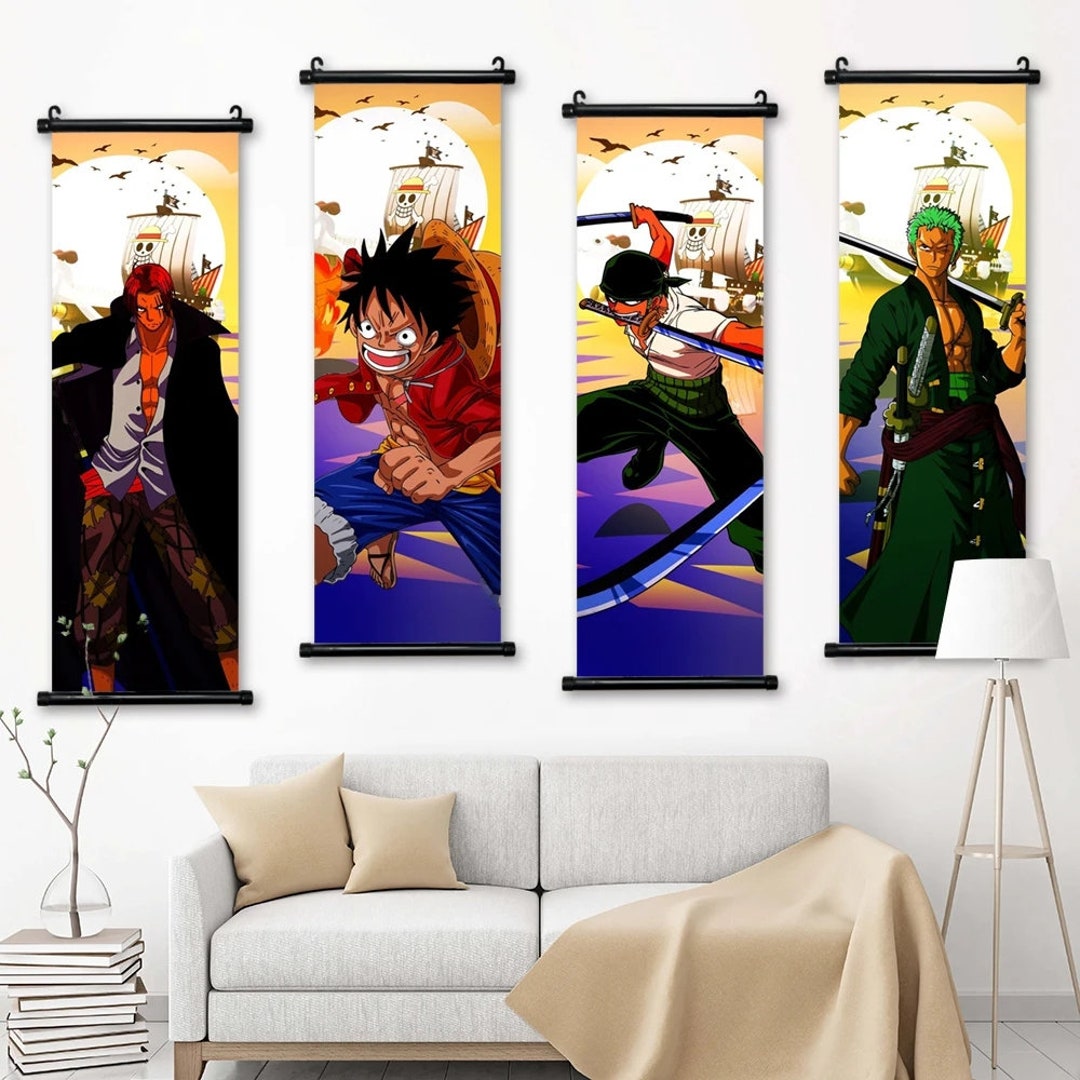 Anime Hang Painting Scroll One Piece Poster Prints Ace One - Etsy