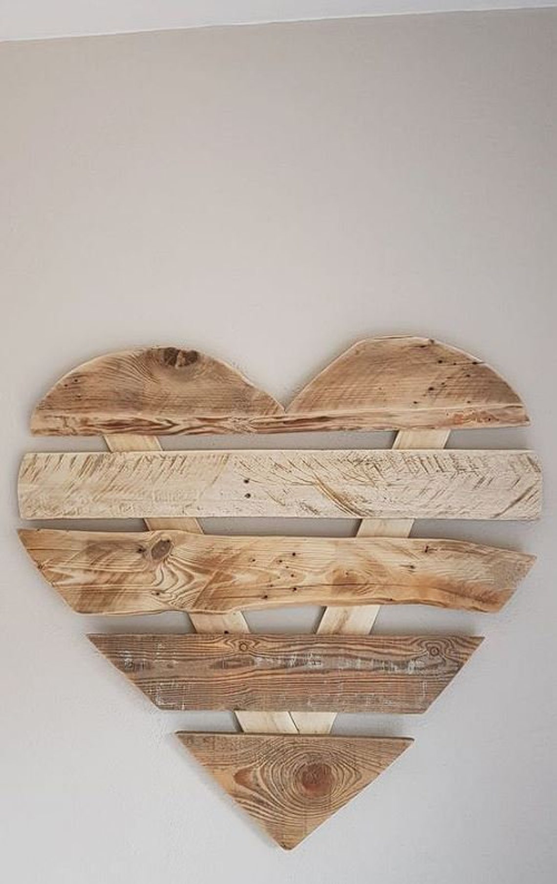 Hand Made Modern Rustic Love Heart Wall Hanger Art Display LED - Etsy