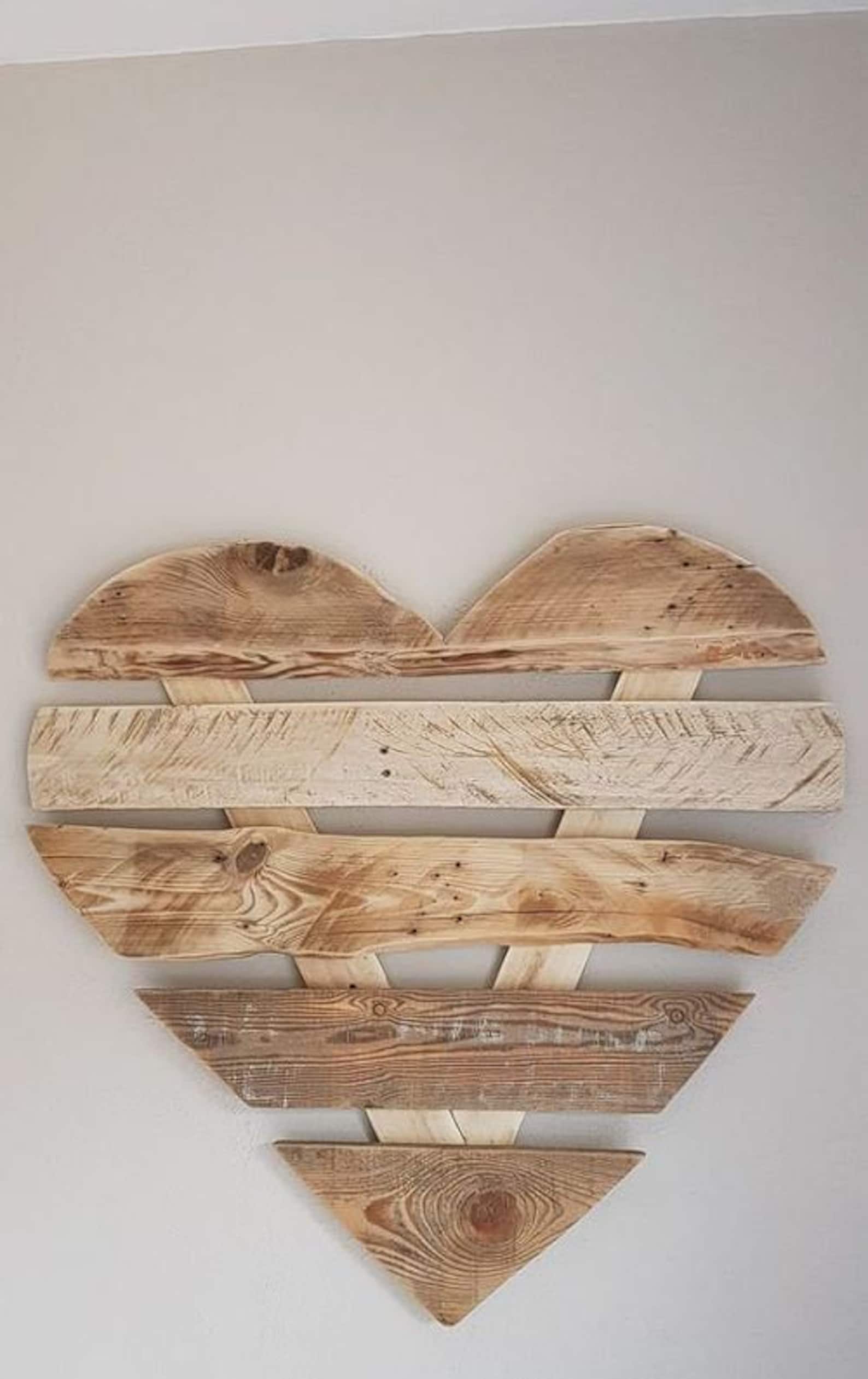 Hand Made Modern Rustic Love Heart Wall Hanger Art Display LED - Etsy