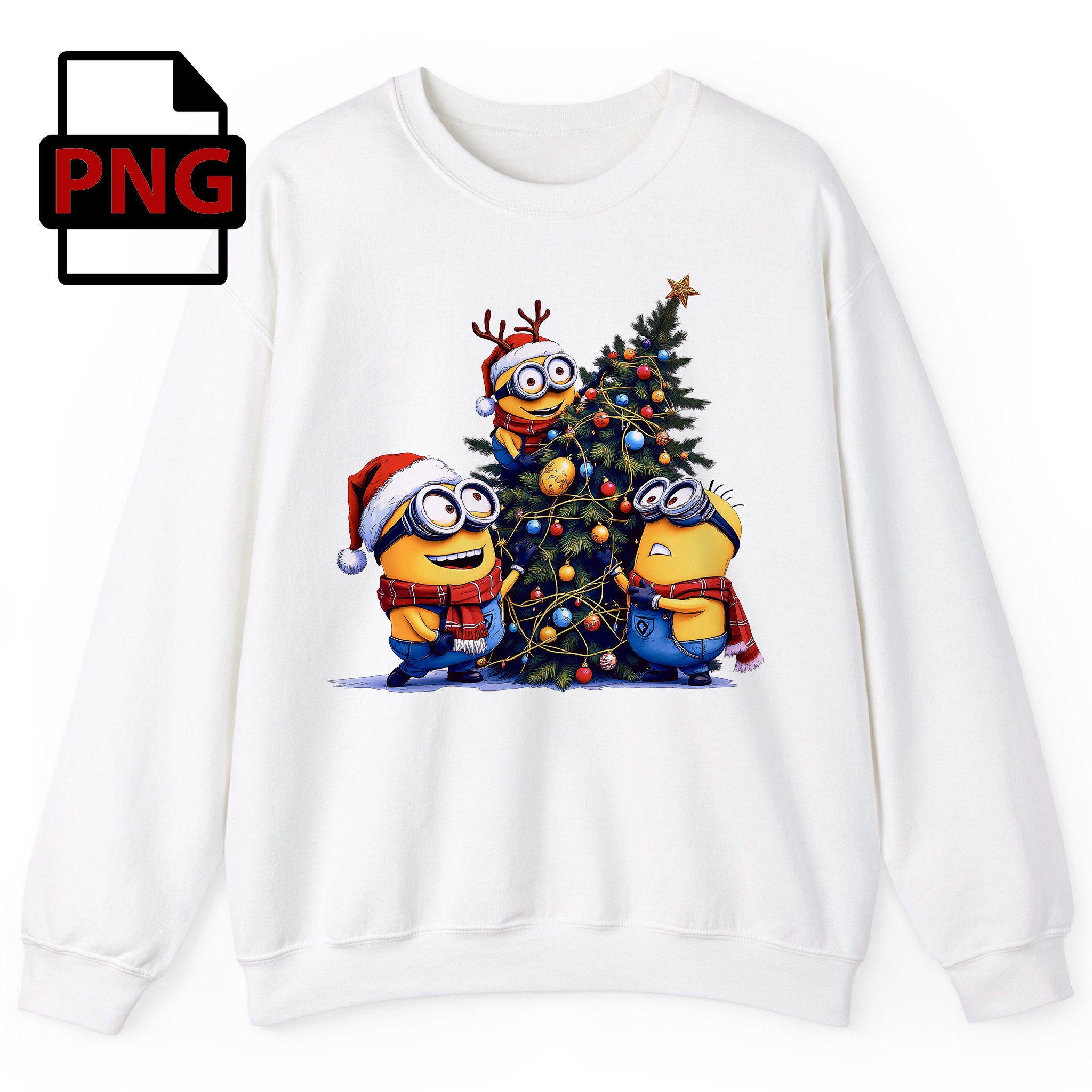 Minions Christmas Tree PNG: Funny Holiday Cartoon (digital Download) - Etsy