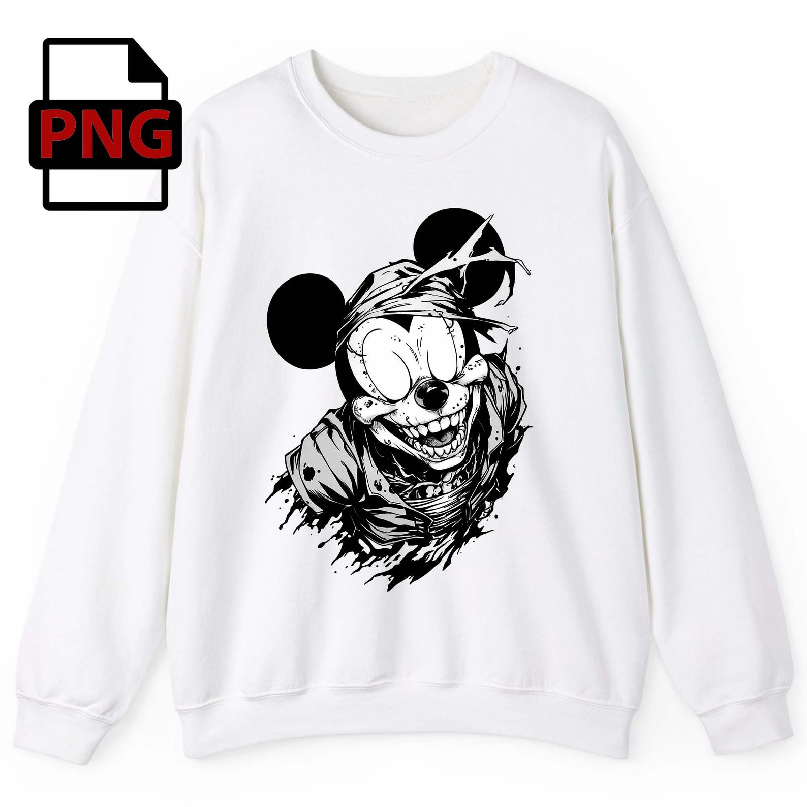 Horror Mickey Mouse Digital Art PNG | Creepy Cartoon Character ...