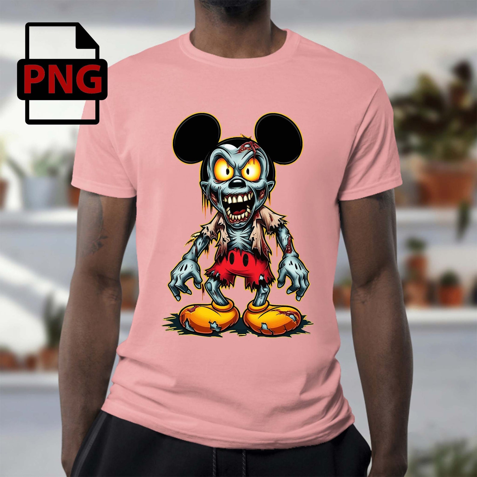 High-resolution Zombie Mickey Mouse Sublimation PNG Design Instant ...