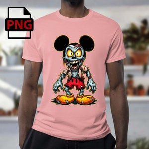 High-resolution Zombie Mickey Mouse Sublimation PNG Design - Instant ...